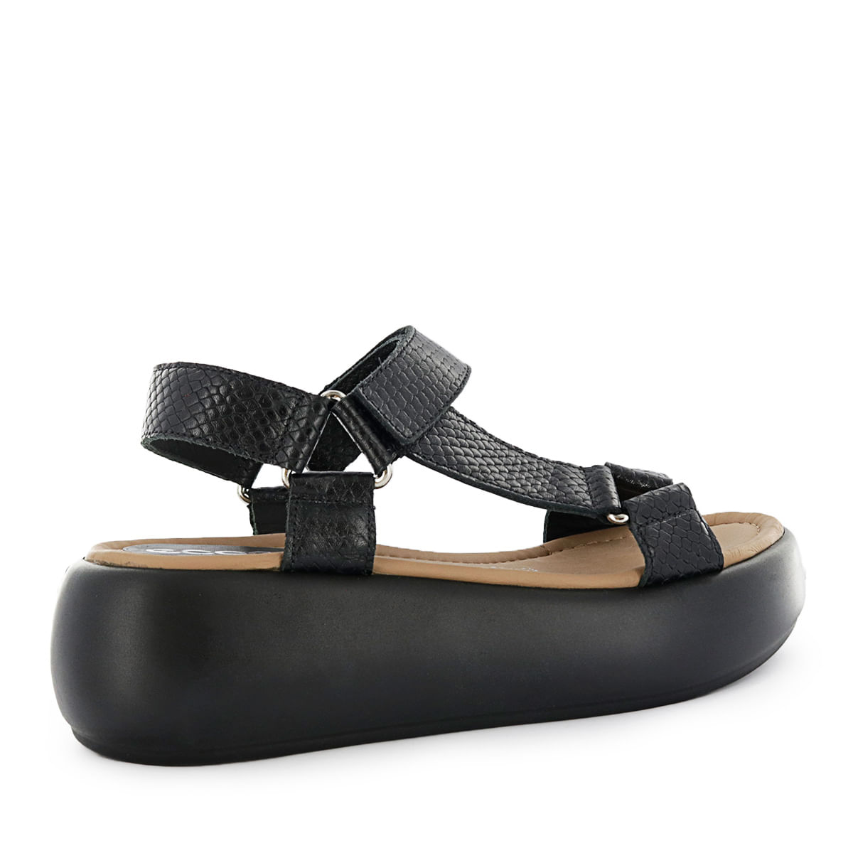 Ecco Sandalia Confort Cuero Mujer Negro Nevada02 | Ecco.pe